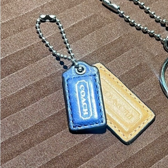Coach | Bags | Coach Blue And Tan Bag Hang Tag Duo | Poshmark